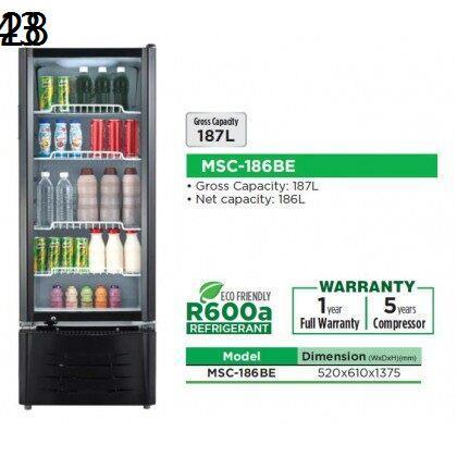 ♘Midea Chiller Showcase (187L) Fridge Refrigerator MSC-186BE MSC186BE MSC-186MDRZ262FGG30美的冷水机展示 ...