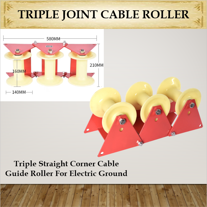 ROPE Lifting Triple Joint Cable Roller Bridge Triple Straight Corner ...