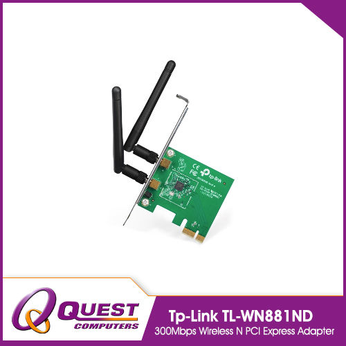 TP LINK TL-WN881ND 300Mbps Wireless N PCI Express Adapter WiFi Adapter ...