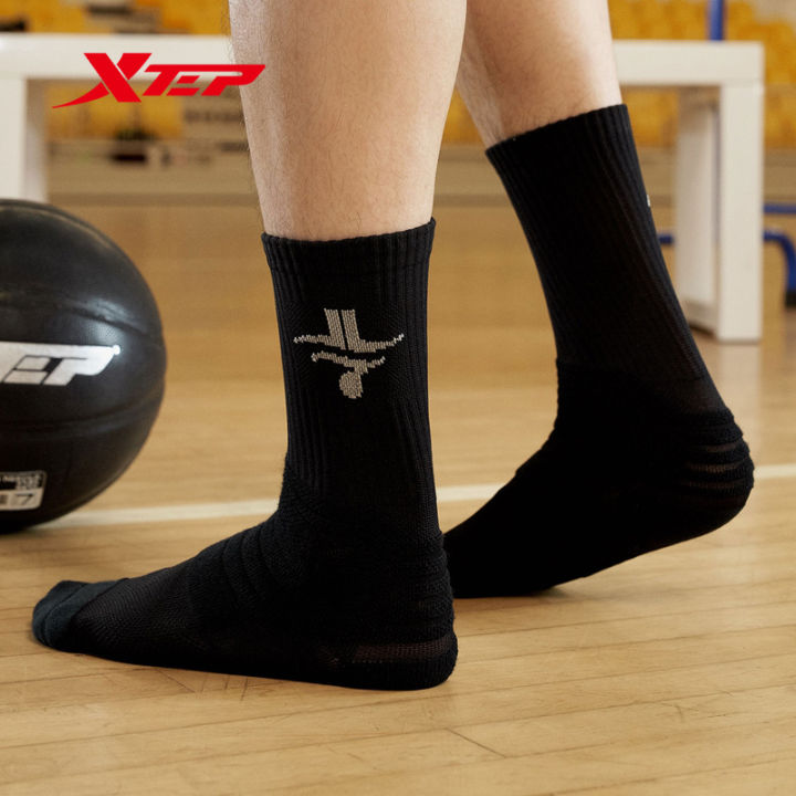 XTEP Men Basketball Terry Stockings Casual Comfort Breathable | Lazada