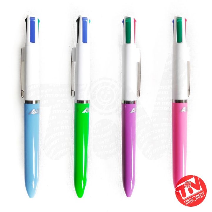 Pulpen Zebra A-4C 4in1 (tinta 4 warna: Hitam, Biru, Merah, Hijau ...