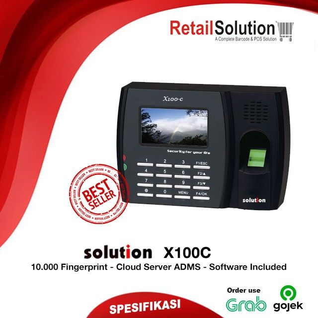Mesin Absensi Fingerprint ADMS - Solution X100C / X-100C / X 100 C ...