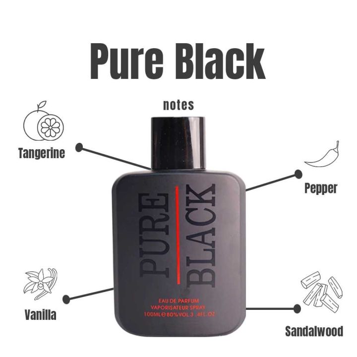 PURE BLACK PERFUME FOR MEN #5542-1 | Lazada PH
