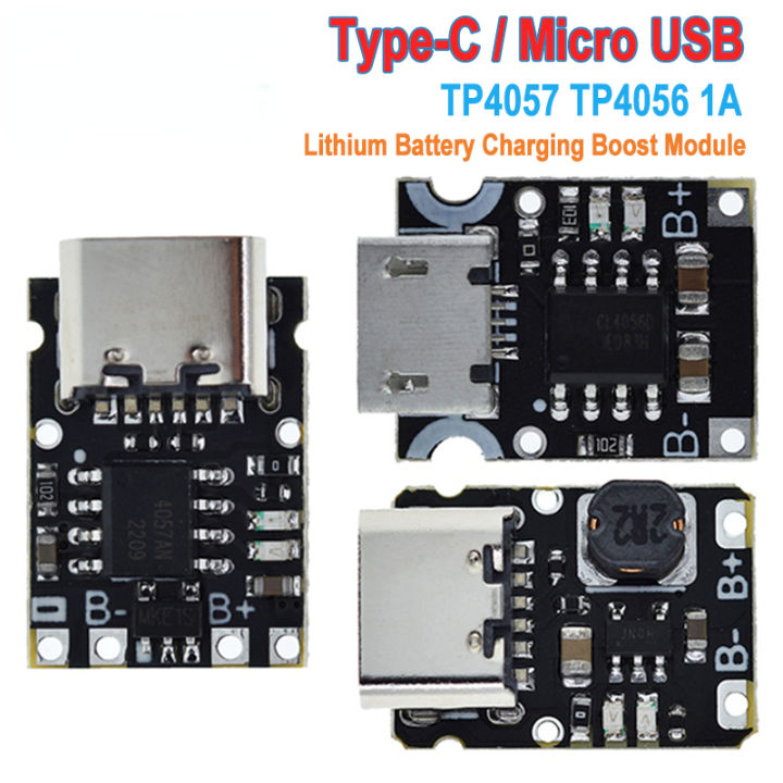 Type-C USB TP4057 1A Lithium Battery Charging Protection Board Module ...