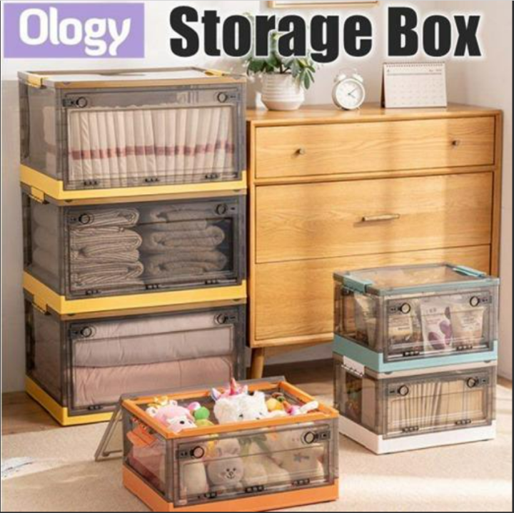 Stackable Foldable Storage Box Movable Plastic Drawer Stacking Stable ...