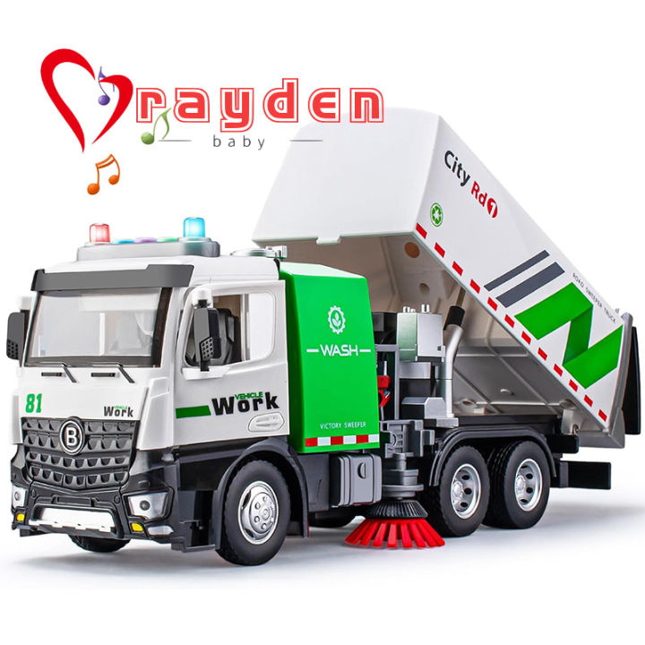 Street Sweeper Truck with Open-able Doors, 11.5" Big Trash Truck with ...