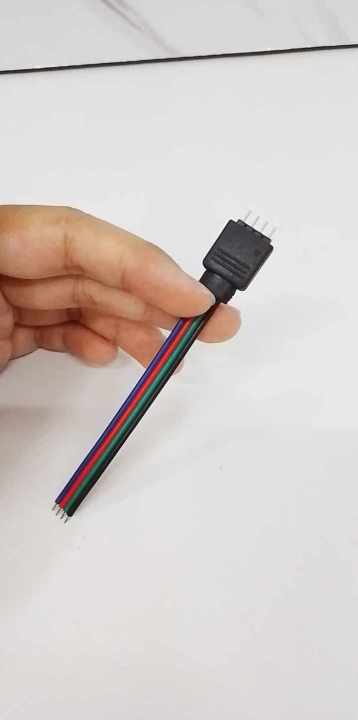 RGB 10MM 12v Flexible Led Wire Strip Light Connectors 15CM 2 Pin White ...