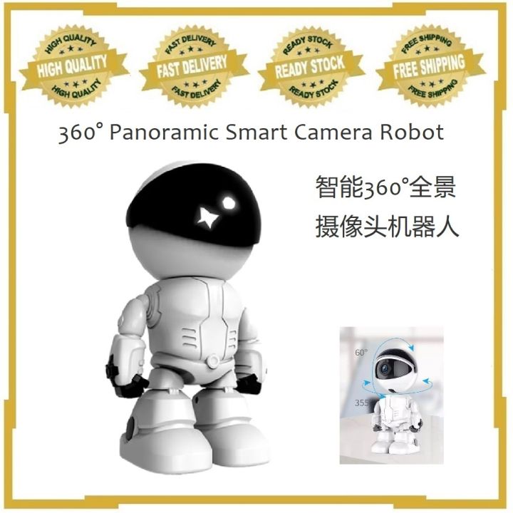 NEW 360° Panoramic Smart Camera Robot | 智能360°全景摄像头机器人 | Lazada