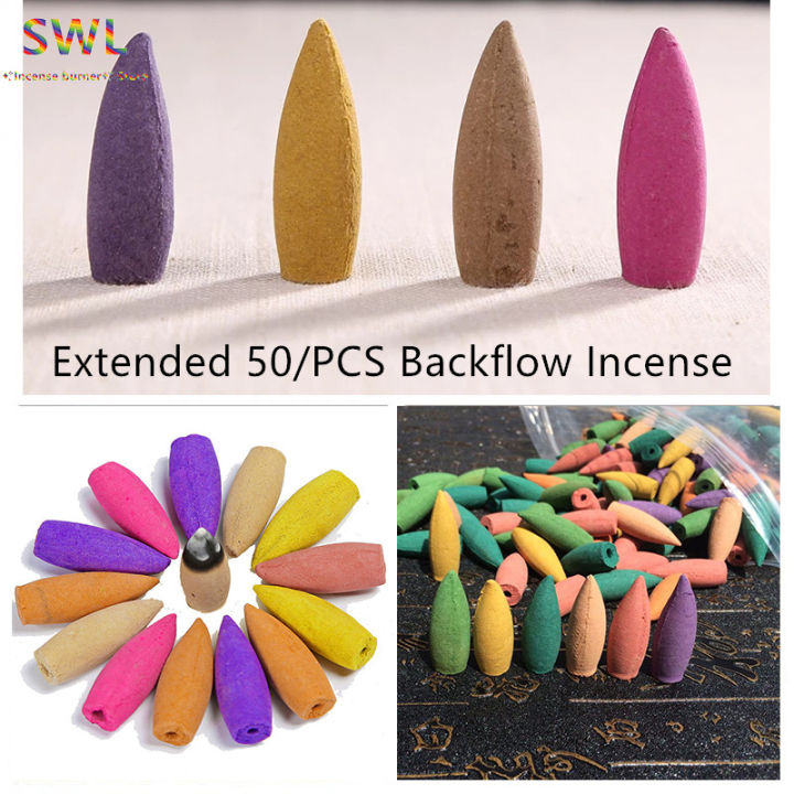 50Pcs Oversize Backflow Incense Cone Incense Burner Natural Handmade ...