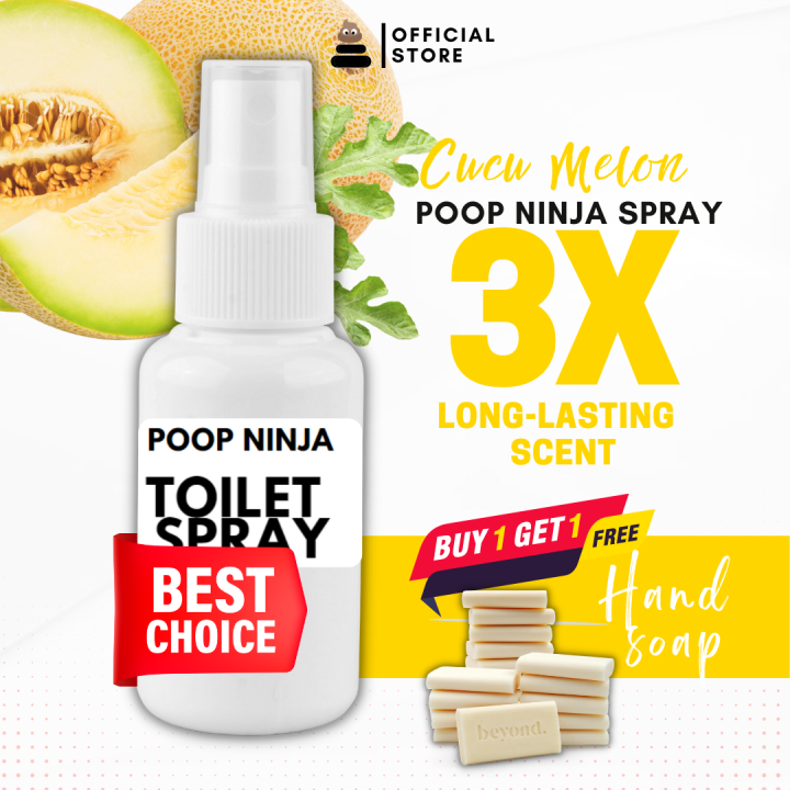 CUCU MELON Poop Spray Odor Buster Air Freshener Poop Ninja Poo Spray ...