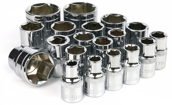 1/2 Drive 6 Point Socket Wrench Head Hex Mirror Short Ratchet Wrench ...