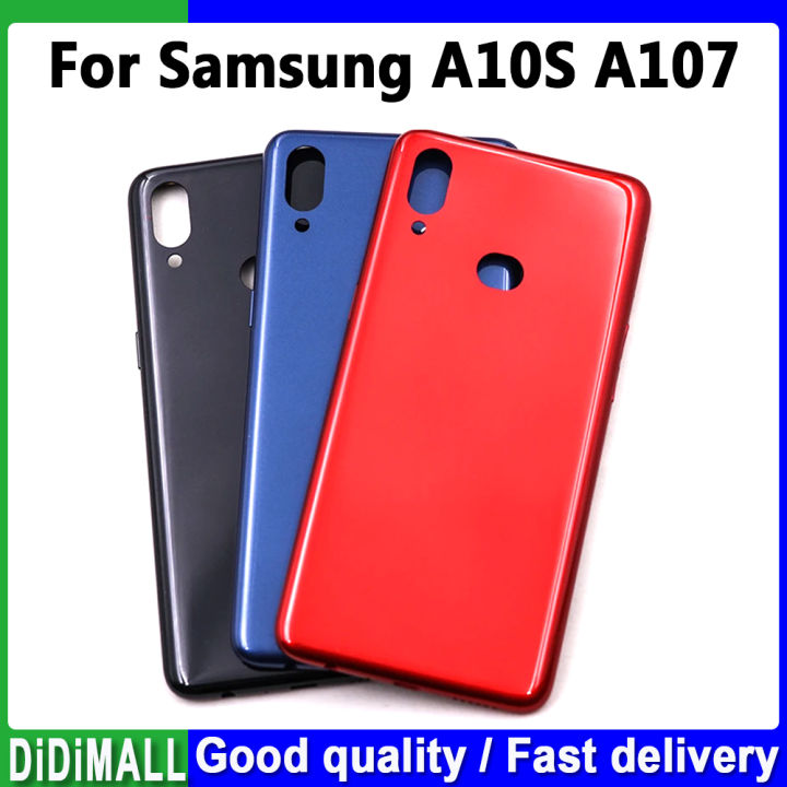ฝาหลังสำหรับ Samsung Galaxy A10S พลาสติก A107แผงประตูหลังตัวเครื่อง ...