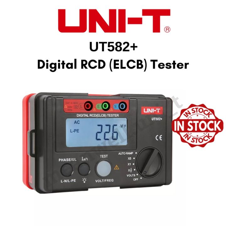 UNI-T UT582+ Digital RCD Tester ELCB Tester ~ Original 👍 | Lazada
