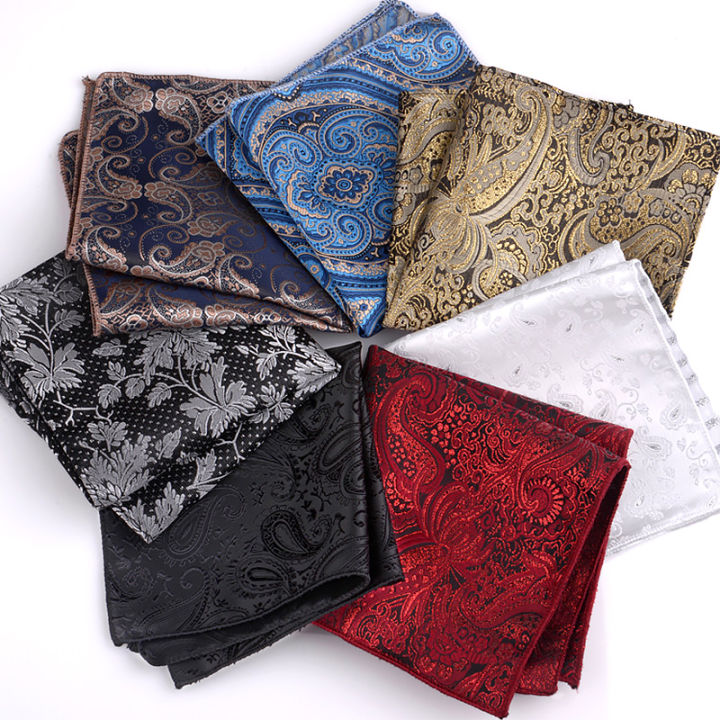 Men Suits Pocket Handkerchief Satin Square Fashion Silk Solid Color ...