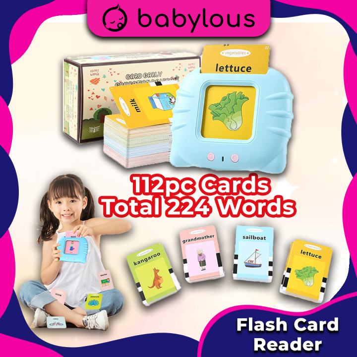 Kids Early Learning Flash Card Reader Educational Cognitive Cards ...