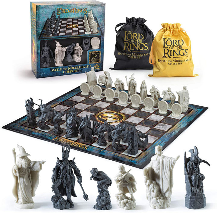 The Noble Collection Lord of The Rings Battle for Middle Earth Chess ...