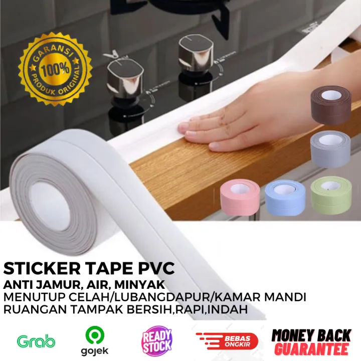 Sticker Tape PVC Perekat Anti Jamur Air Wastafel Celah Toilet Dapur ...