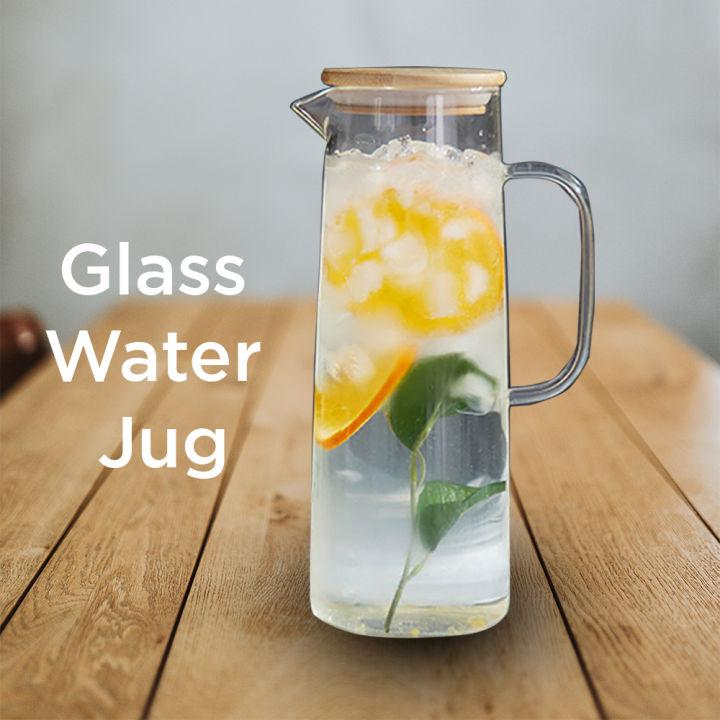 Heat Resistant Kettle Glass Water Jar Straight Jug Hot and Cold Juice ...