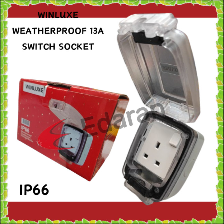 WINLUXE WEATHERPROOF SWITCH SOCKET OUTLET (TRANSPARENT COVER) - IP66 ...