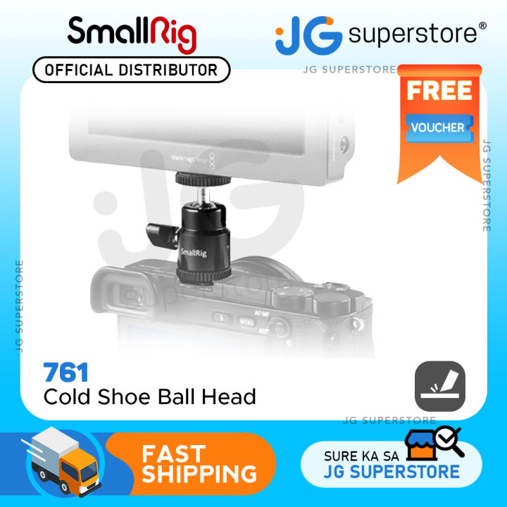 SmallRig Cold Shoe to 1/4 Inch Threaded Adapter with Swiveling Ball ...