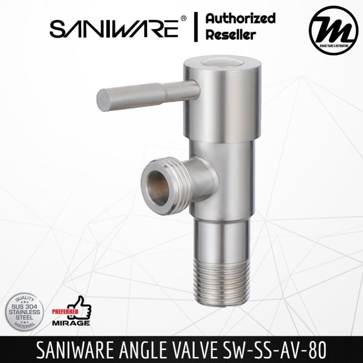 Saniware SUS304 Angle Valve SW-SS-AV-80 Kitchen Sink Connector Inlet ...
