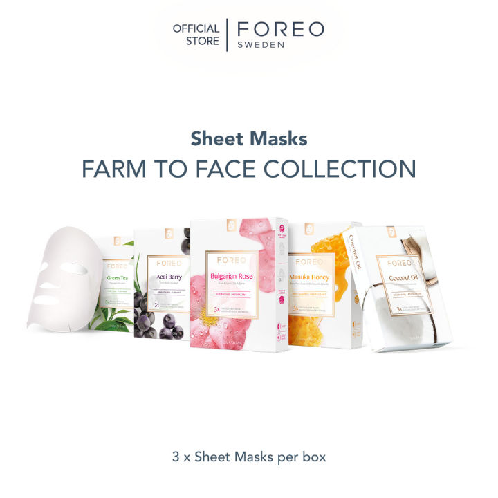 FOREO Sheet Mask Farm to Face Collection Facial Mask - Full Face Masks ...