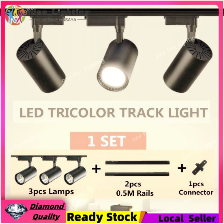 30W Tri Color Complete Set Cob Spotlights/Led Spot light/Track Lights ...
