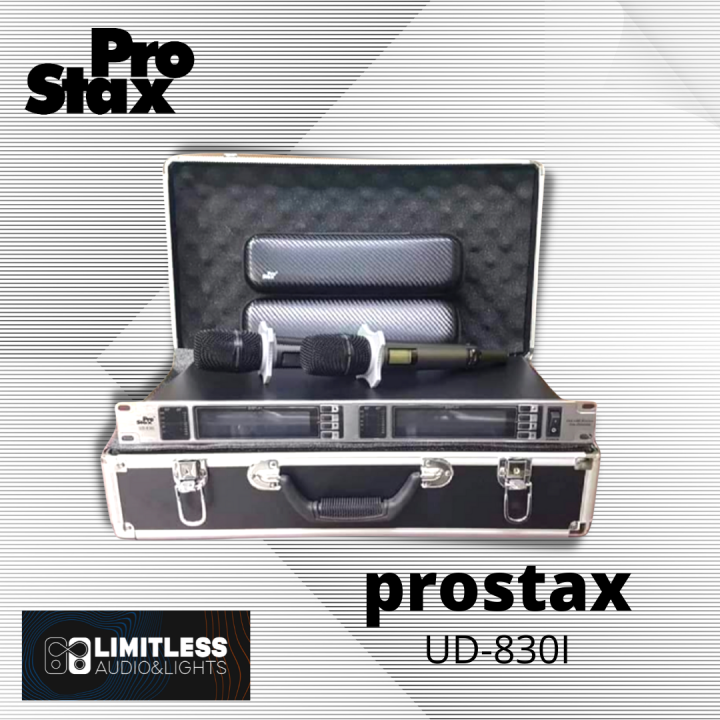 Wireless Microphone Prostax Professional dual wireless microphone UD ...