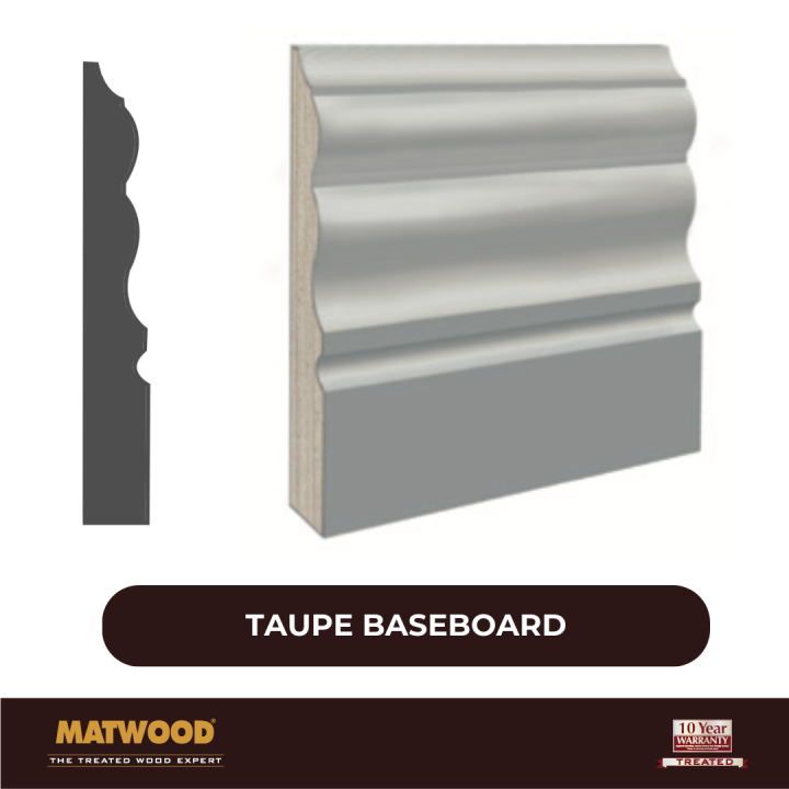 Matimco Matwood Moulding TAUPE BASEBOARD 8 feet / 10 feet | Lazada PH