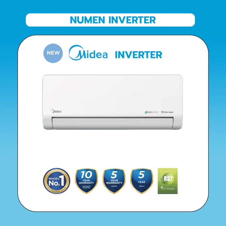 (New 2025) Midea แอร์ติดผนังไมเดีย รุ่น Numen inverter ขนาด 12000 BTU *รับประกันสินค้า 5 ปี ...