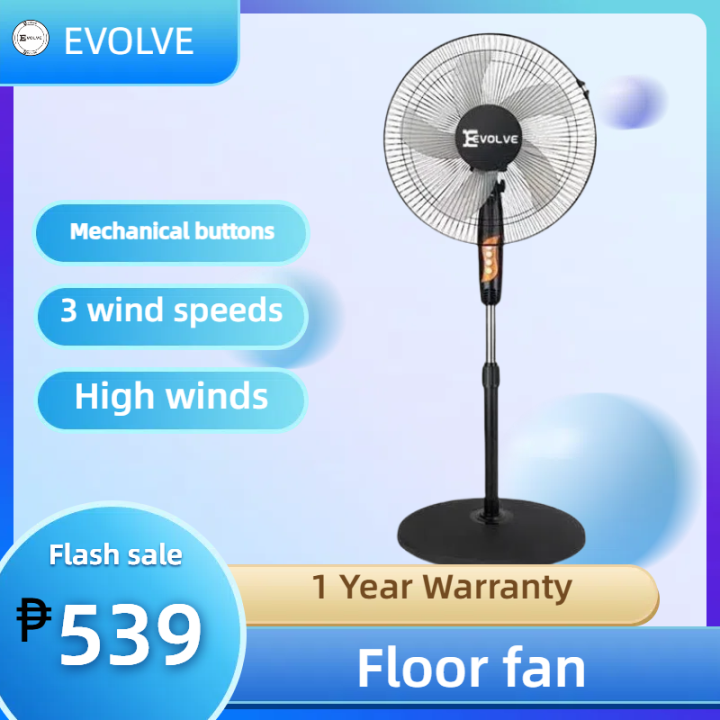 EVOLVE floor fan 16 Inch Energy Saving Strong Wind Electric Fan - Stand ...