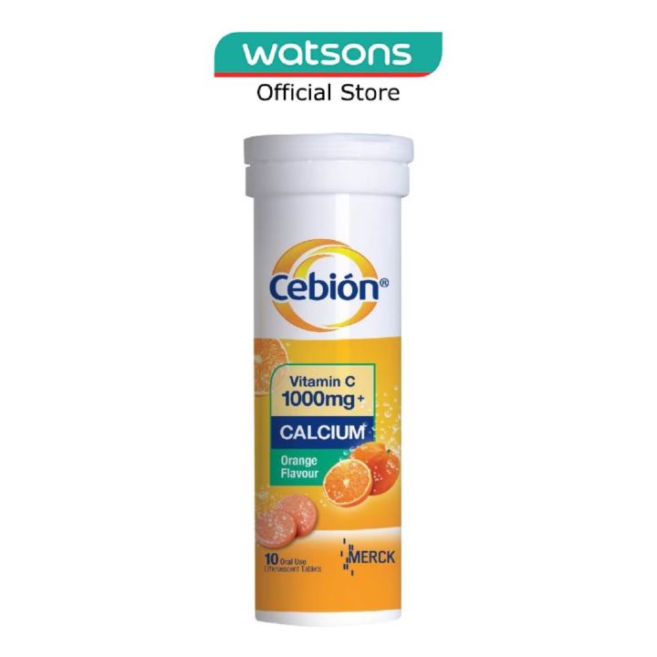 CEBION Vitamin C 1000mg With Calcium Effervescent Orange Flavor 10 ...