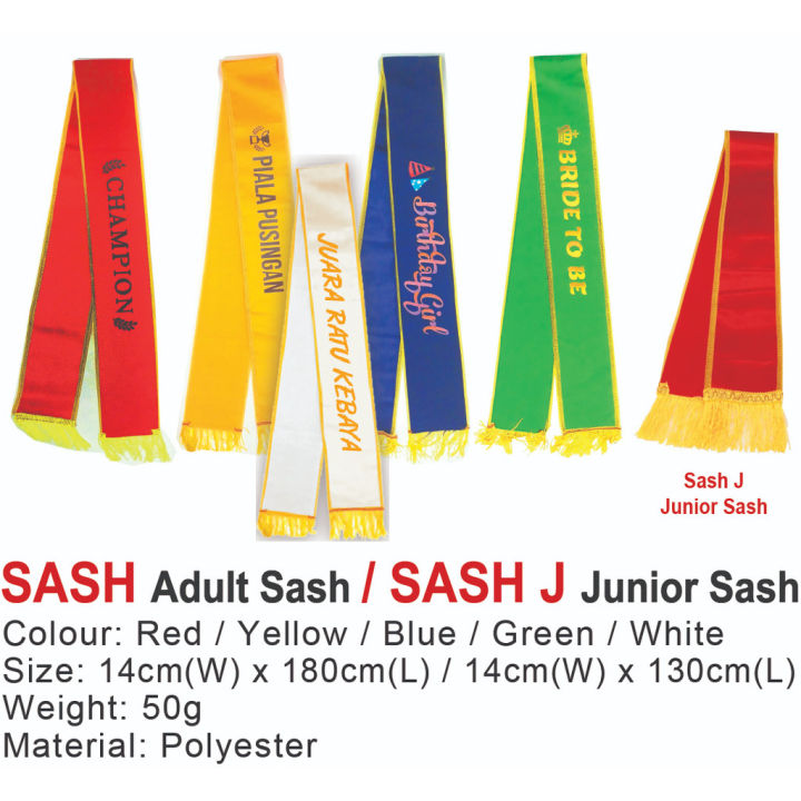 PERSONALIZED SASH | SELEMPANG - ADULT SASH / KIDS SASH | Lazada