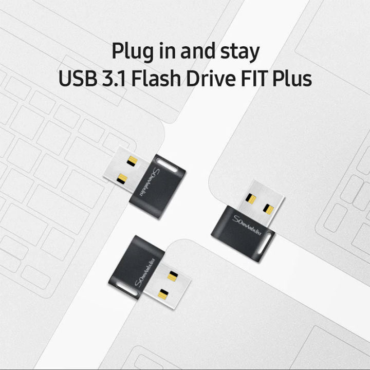 USB Asal 3.1 Flash Drive FIT Plus Pendrive 32GB 64GB Memory Disk Untuk ...