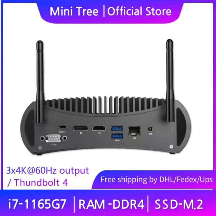 In 11th gen fanless mini PC i7 1165g7 i5 1135g7 gaming desktop computer ...