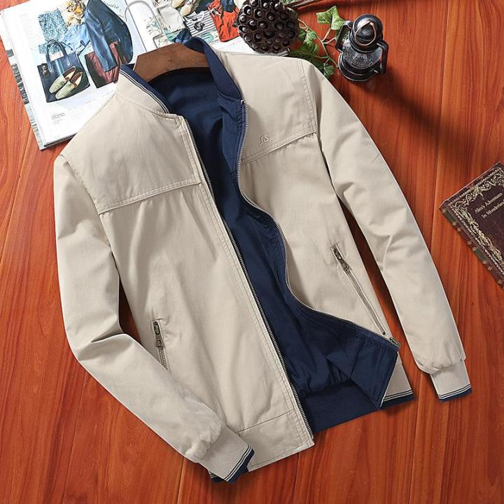 HKS HELLO Men's reversible cotton jacket | Lazada