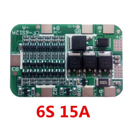 1PC 6S 15A 24V Lithium Protection Board For 6 Pack 18650 PCB BMS Li-ion ...