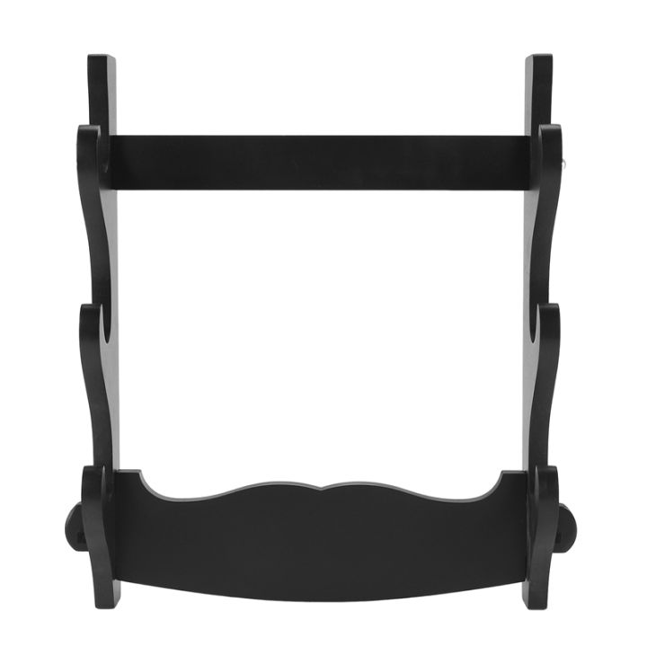 3 Tier Wall Mount Samurai Sword Katana Holder Stand Hanger Bracket Rack ...