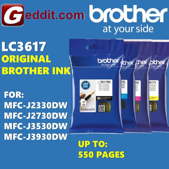 BROTHER LC-3617 BLACK/CYAN/MAGENTA/YELLOW, 1 SET INK CARTRIDGE FOR ...