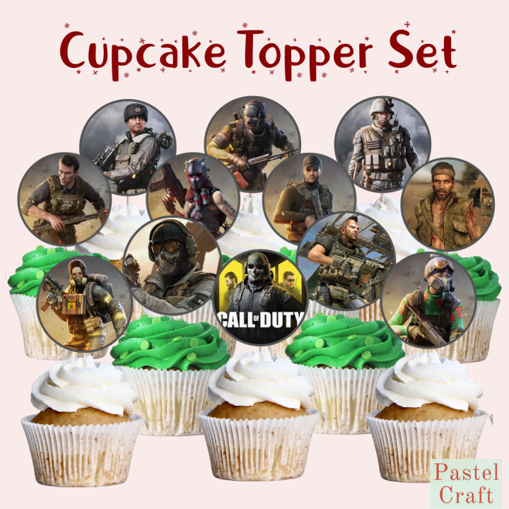 Call of Duty 12 pcs/pack Customized Cupcake Toppers for Parties ...