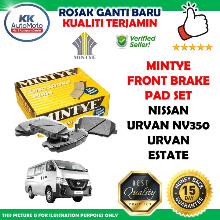 Nissan Urvan NV350 Urvan Estate E25 2002 - Mintye Front Brake Pad Set ...