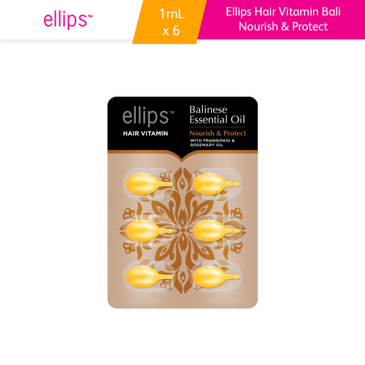 Ellips Hair Vitamin Bali Nourish & Protect Blister 6 Butir | Lazada ...