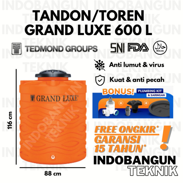 Tandon Toren Tangki Air Tedmond Grand Luxe 600 500 Liter Harga Murah ...