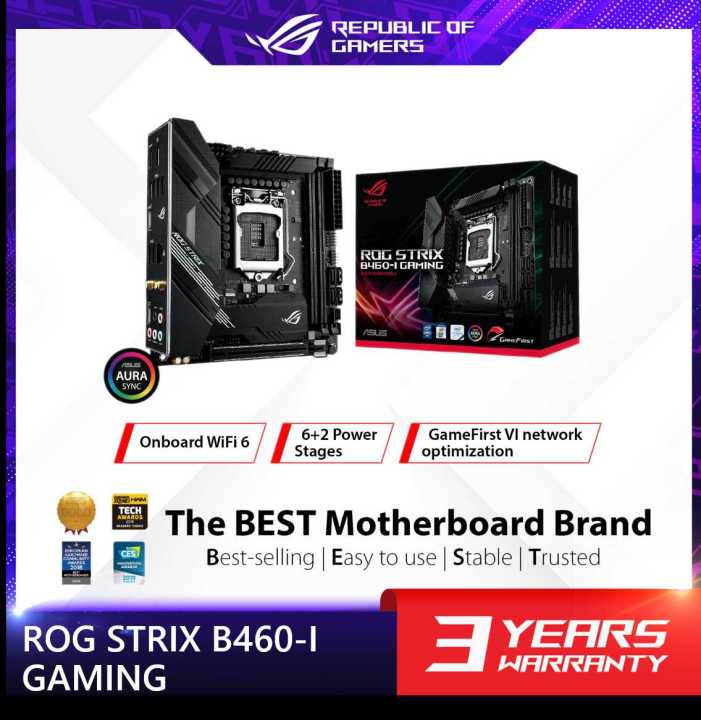 TMT ASUS ROG Strix B460-I Gaming (WiFi 6) B460 LGA 1200 (Intel 10th Gen ...