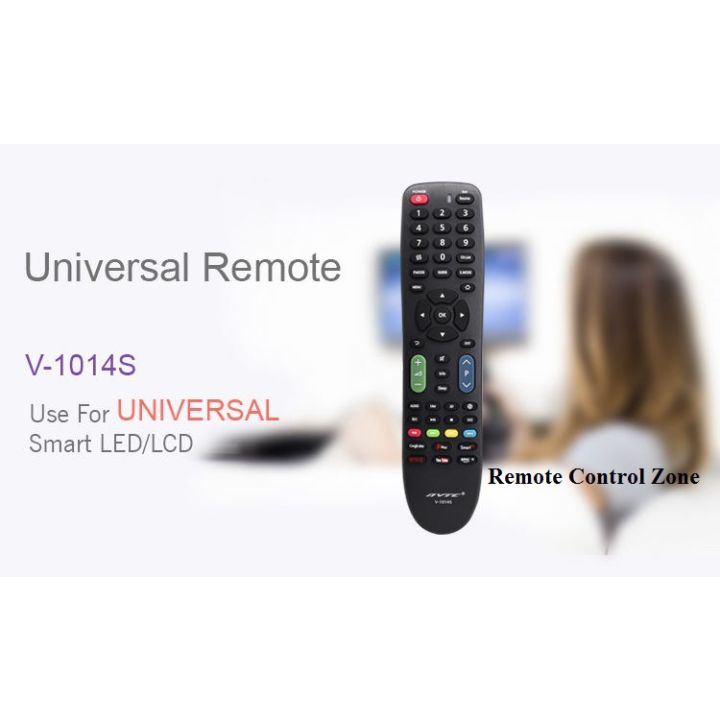 Smart LCD LED Codes Controller TV Universal Remote Control NVTC V-1014S ...