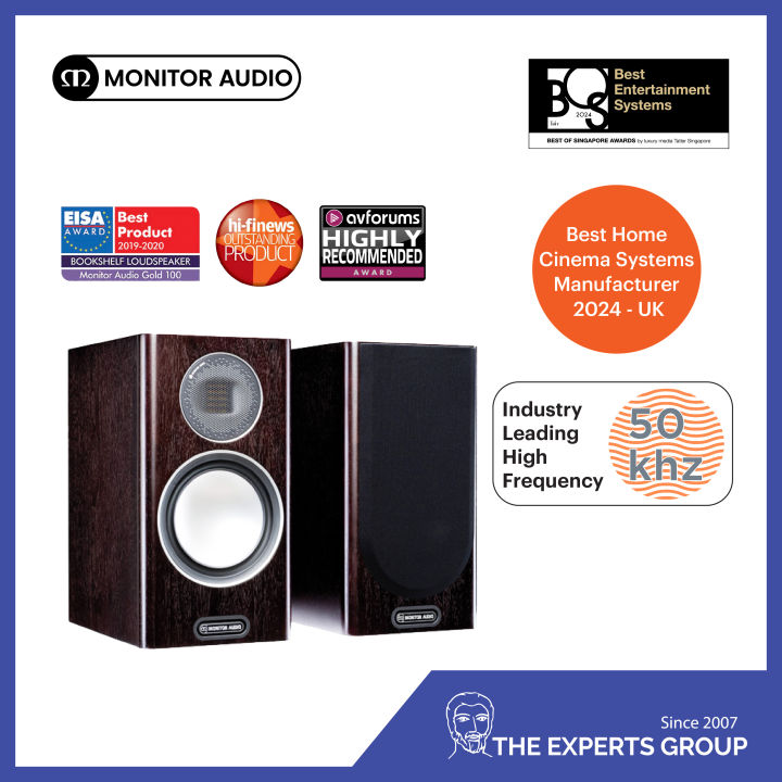 Monitor Audio Gold 100 5G Home Theatre Bookshelf Speaker (2 Speakers ...