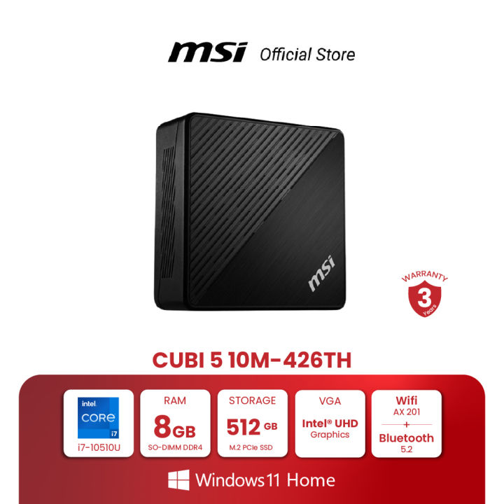 MSI MINI PC Cubi 5 10M-426TH / i7-10510U / UHD Graphics / 8 GB / SSD ...