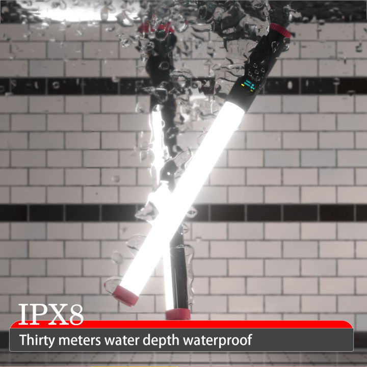 Seafrogs ST-118RGB Ipx8 Waterproof 30 Meters RGB Handheld LED Video Light Wand 2000 Lumen ...