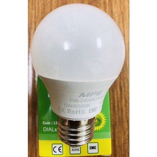 Bóng đèn tròn, Bóng Đèn Led bulb 5W siêu sáng, chính hãng MPE, Bóng đèn ...