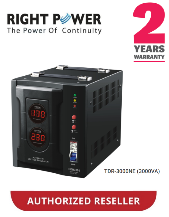 Right Power (AVR) Automatic Voltage Regulator TDR-3000NE (3000VA) | Lazada